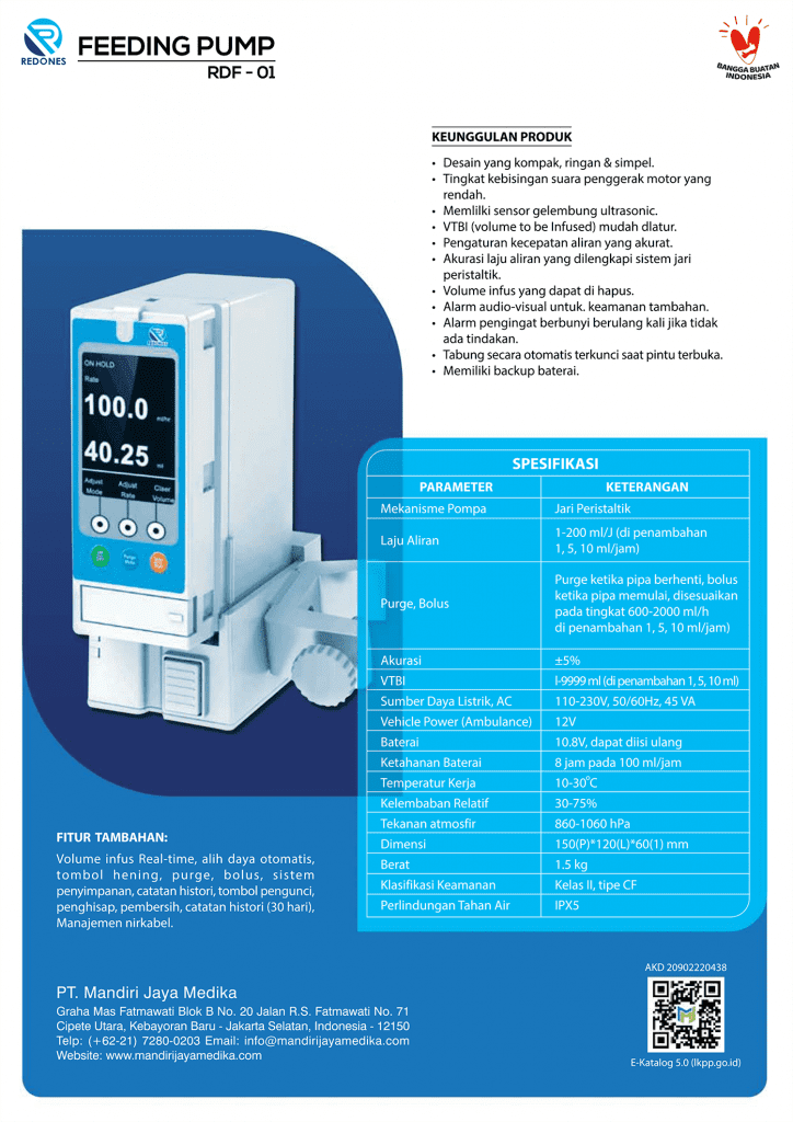 Feeding Pump RDF-01 – Redones Indo Medika